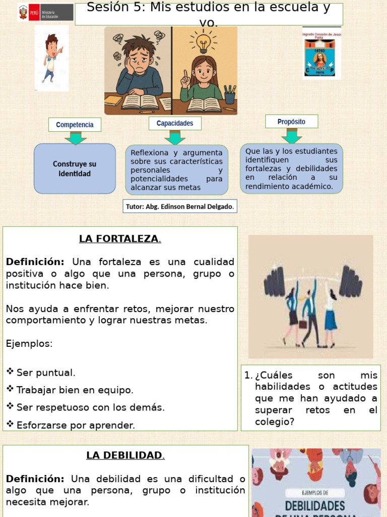 Sesión 5 Mis Estudios en La Escuela y Yo | PDF | Modificación de ...