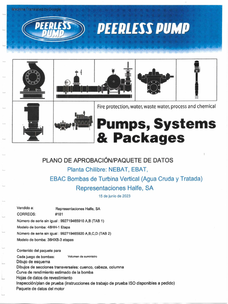 Peerless Pump 1 | PDF