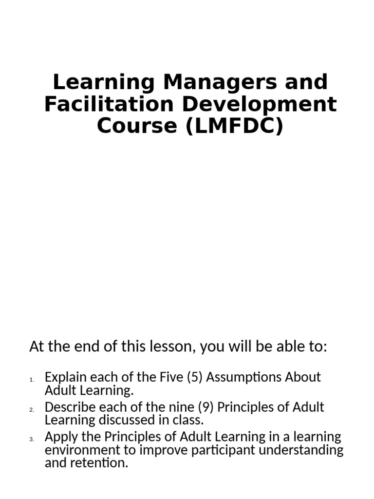 Adult Learning Principles Explained | PDF | Learning | Adult Education