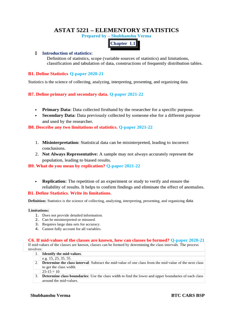 ASTAT 5221: Intro to Elementary Statistics | PDF | Coefficient Of ...