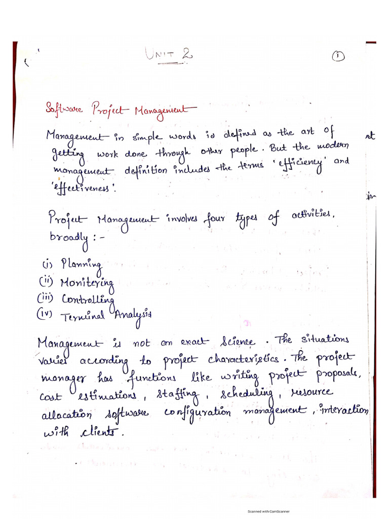 Software Engineering 2 Software Project Management | PDF