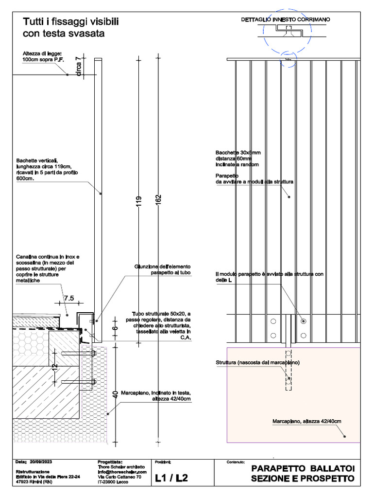 Vdf22 Parapetti - Sezione e Prospetto (1) | PDF