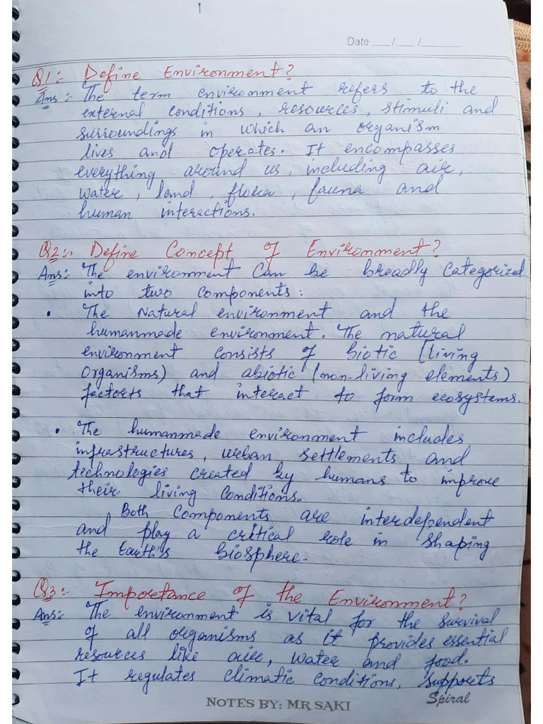 Environmental Science - Education (IST SEM) | PDF