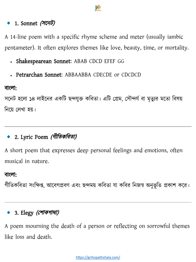 Poem Types Explained | PDF