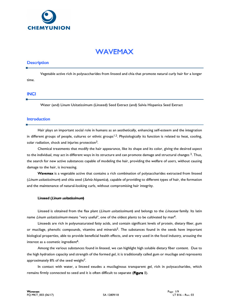 LT816 Wavemax Rev.03-I | PDF | Flax | Scanning Electron Microscope