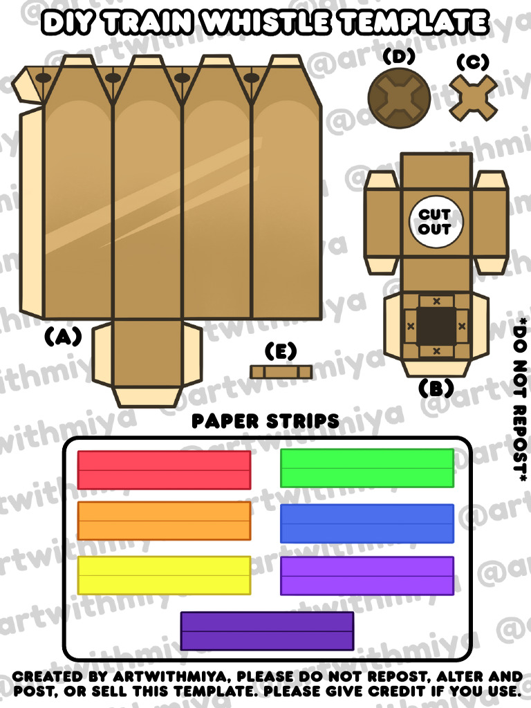DIY Train Whistle Template Guide | PDF