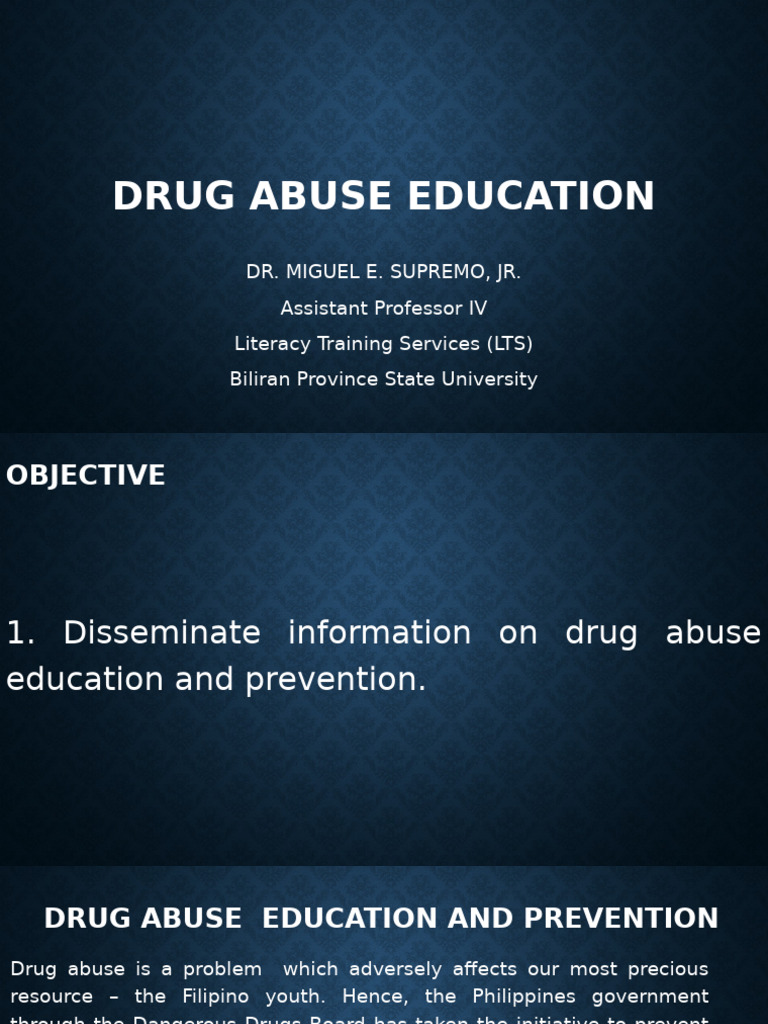 Drug Abuse Education and Prevention Guide | PDF | Substance Abuse | Drugs