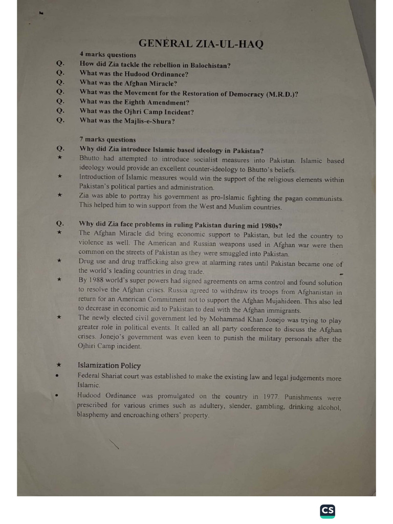 Gen Zia Notes | PDF