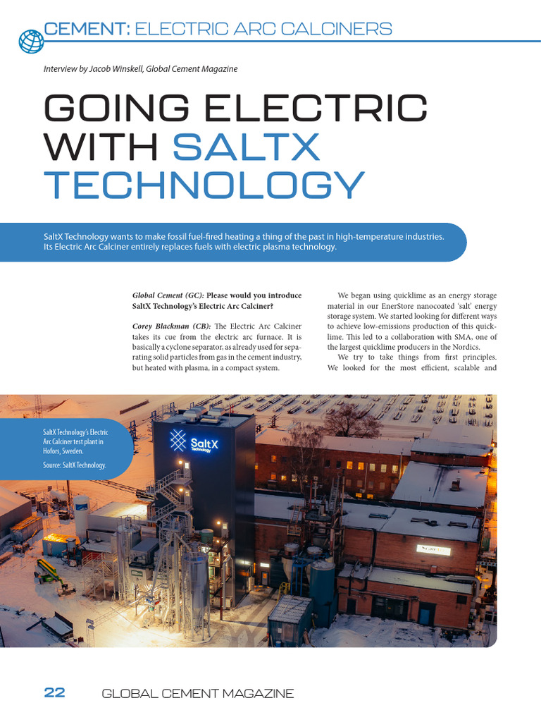 SaltX Technology FINAL 06082481 1 | PDF | Cement | Low Carbon Economy