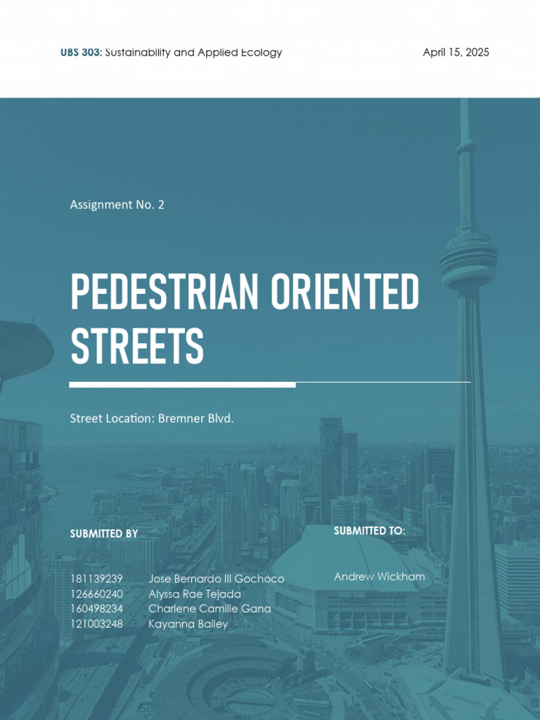 Bremner Blvd: Pedestrian Transformation Plan | PDF | Transport