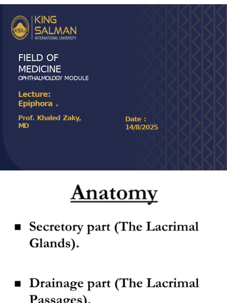 Epiphora | PDF