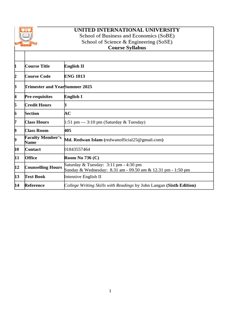 English II AC Course Outline (Summer 2025) | PDF | Essays | Communication