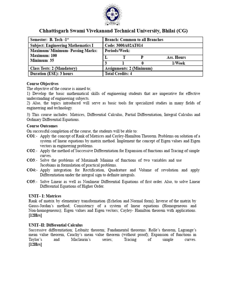 Semester 1 Electronics & Computer Engineering | PDF | Force | Ordinary Differential Equation