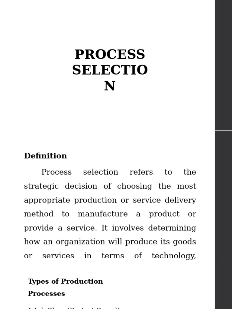 Process Selection and Design Guide | PDF