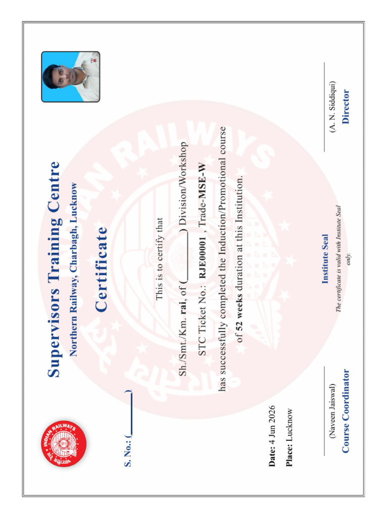 Induction Certificate | PDF