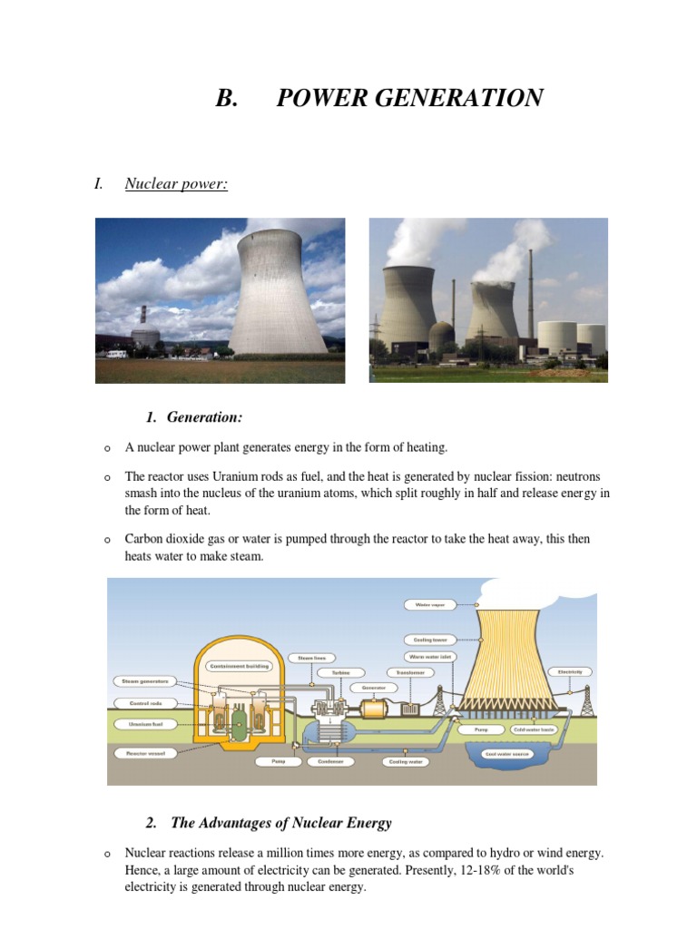 Power Generation: Types & Impacts | PDF | Nuclear Power | Nuclear Reactor