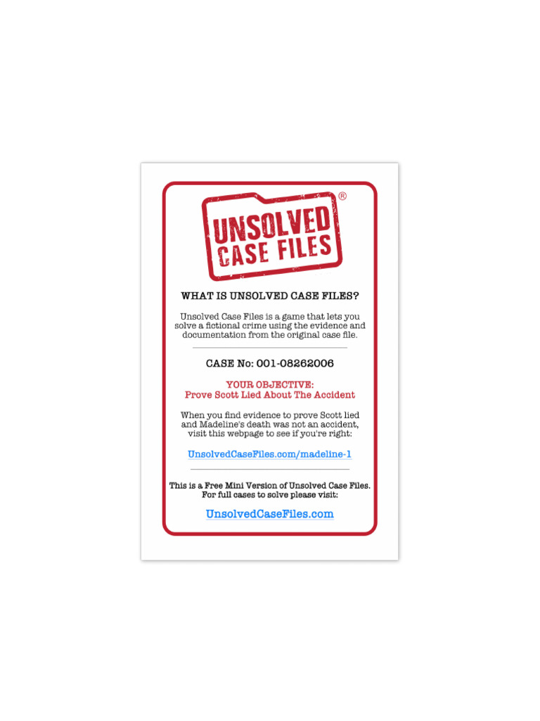 Free Unsolved Case File Madeline Deparde 061620 | PDF