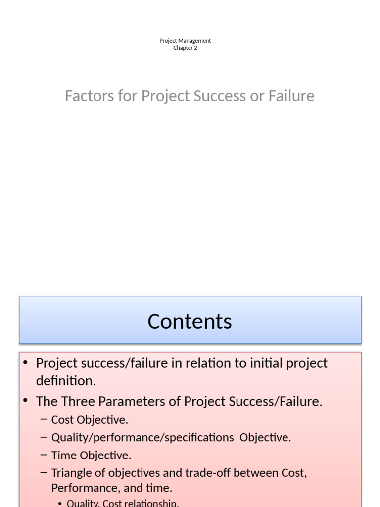 Project Success Factors in Management | PDF | Budget | Reliability ...