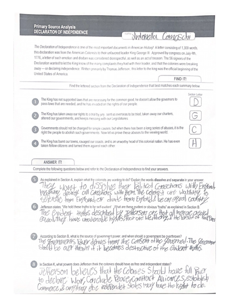 Primary Source Analysis | PDF