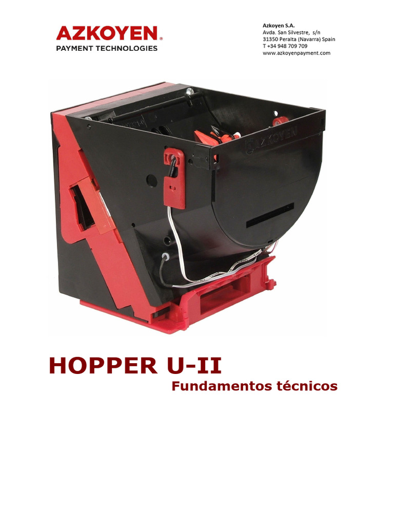 Manual Técnico Hopper U-II Azkoyen | PDF | Electrónica | Conector eléctrico