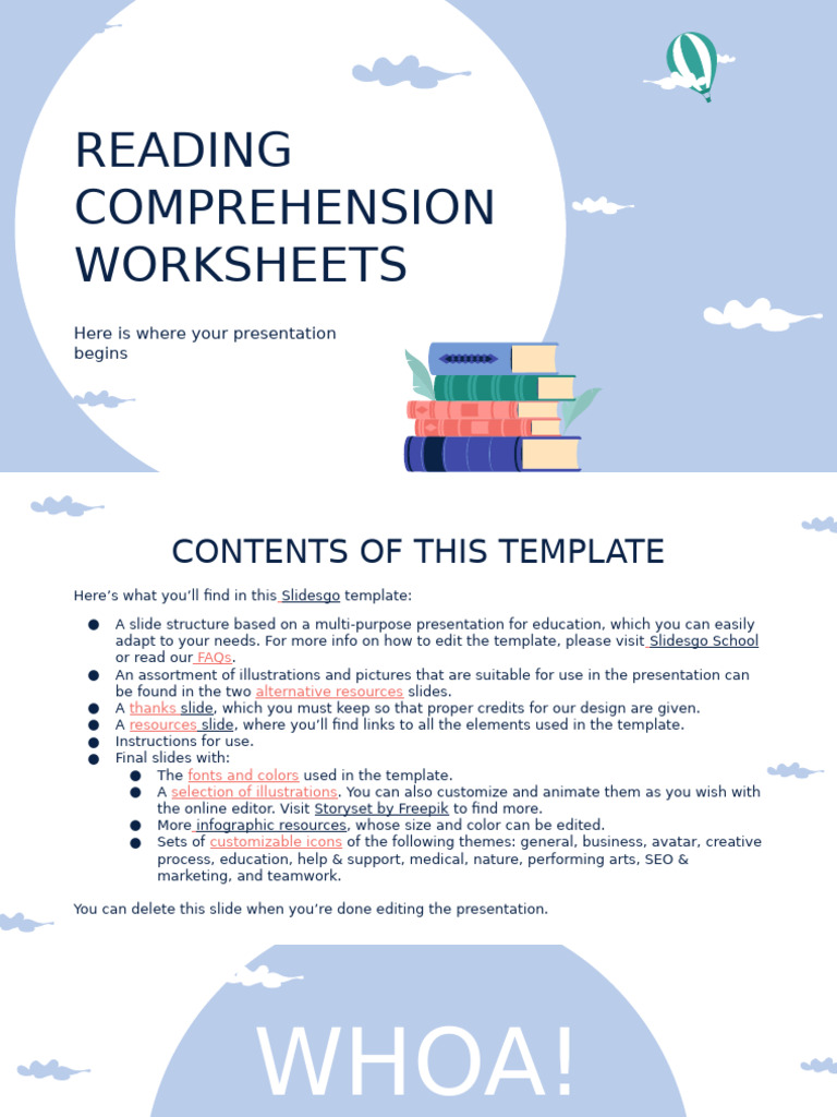 Reading Comprehension Worksheets Template | PDF | Planets | Planets In ...