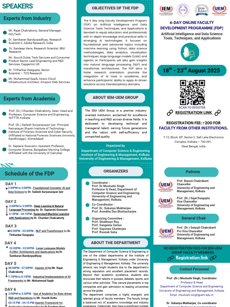 FDP Brochure - Artificial Intelligence and Data Science Tools, Techniques, and Applications ...