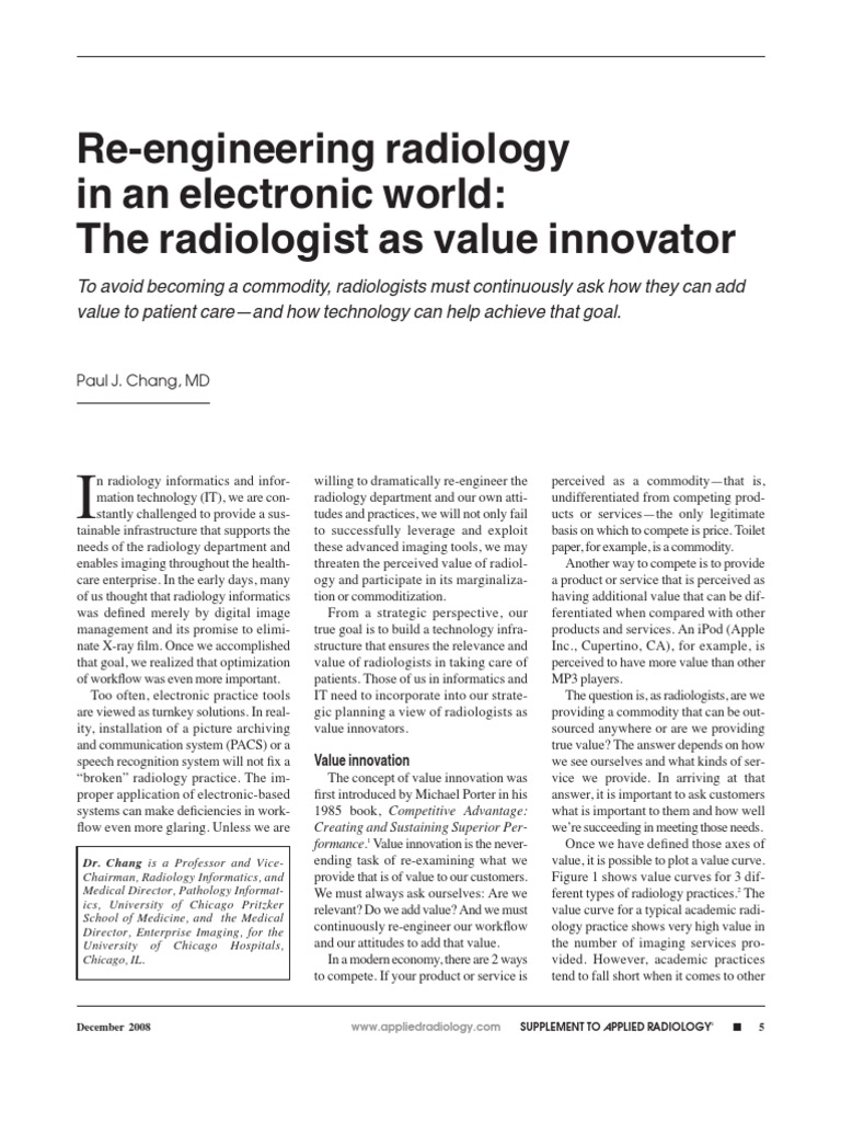 Applied Radiology Featured Article (Via Radrounds) | PDF | Radiology ...
