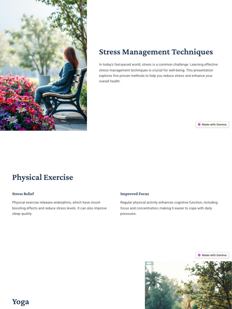 Stress Management Techniques | PDF