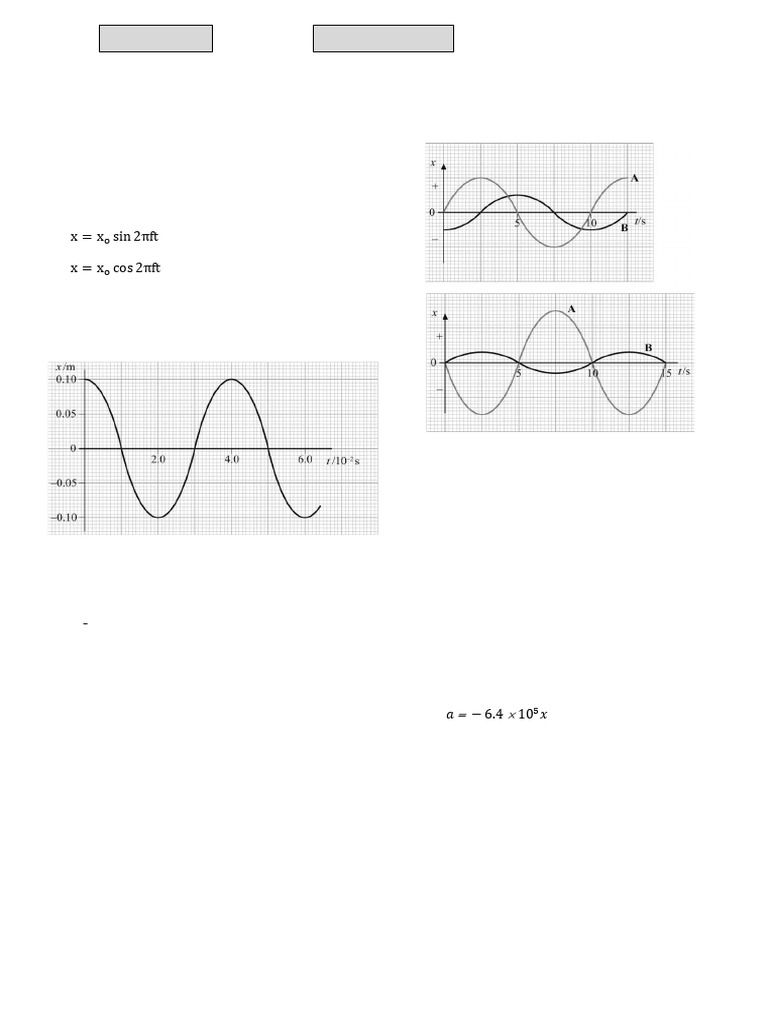 Oscillation Calculations and Graphs | PDF | Oscillation | Frequency