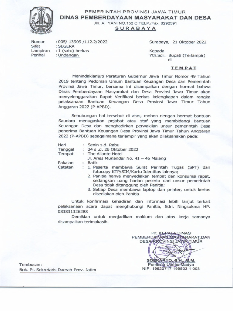 Und - Peserta Verifikasi BK-Desa 2022 Gel. 1 | PDF