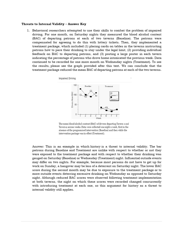Threats To Internal Validity | PDF | Experiment | Validity (Statistics)