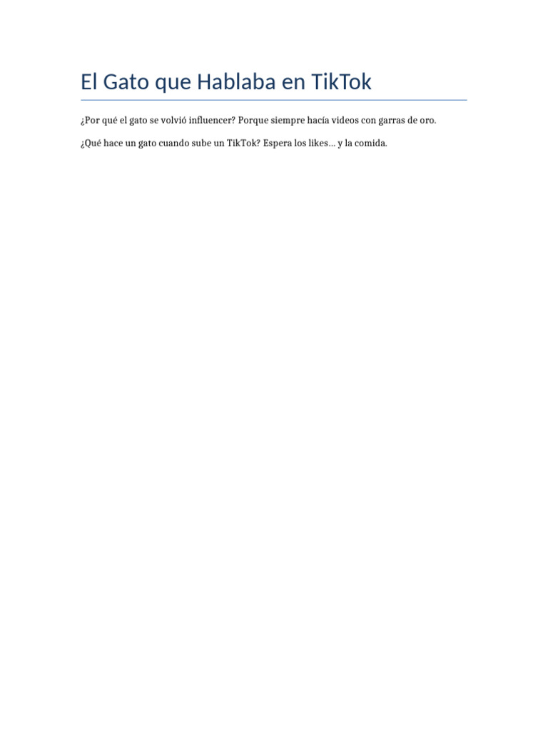 Nuevo Documento 5 El Gato Que Hablaba | PDF