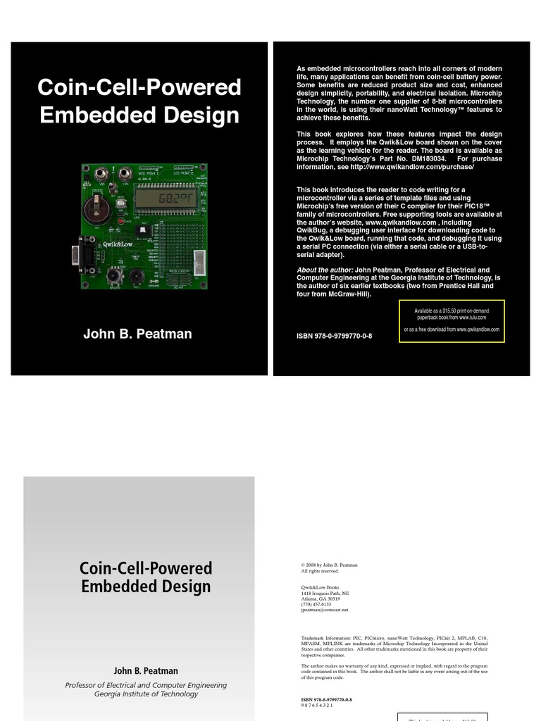 Coin Cell Powered Embedded Design | PDF | Microcontroller | Pic ...
