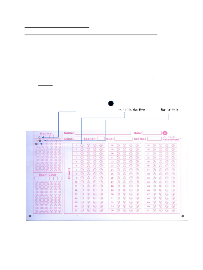 OMR Test Guidelines for Students | PDF