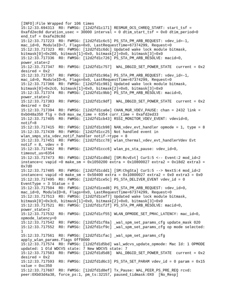 Cnss FW Logs Current | PDF | Computer Architecture | Computer Engineering