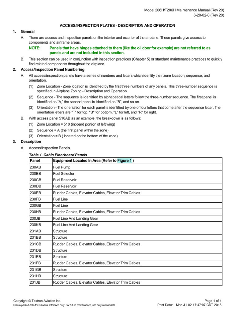 6-20-02 - Access-Inspection Plates - Description and Operation | PDF ...