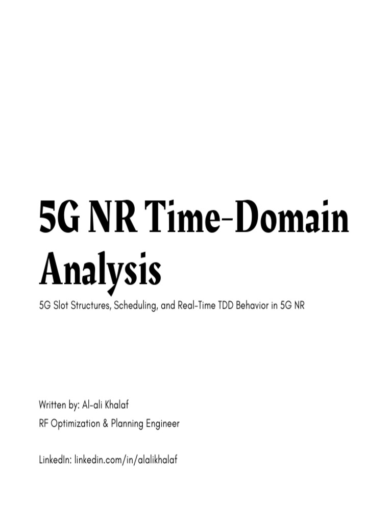 5G NR TDD Scheduling and Slot Structures | PDF | Duplex ...