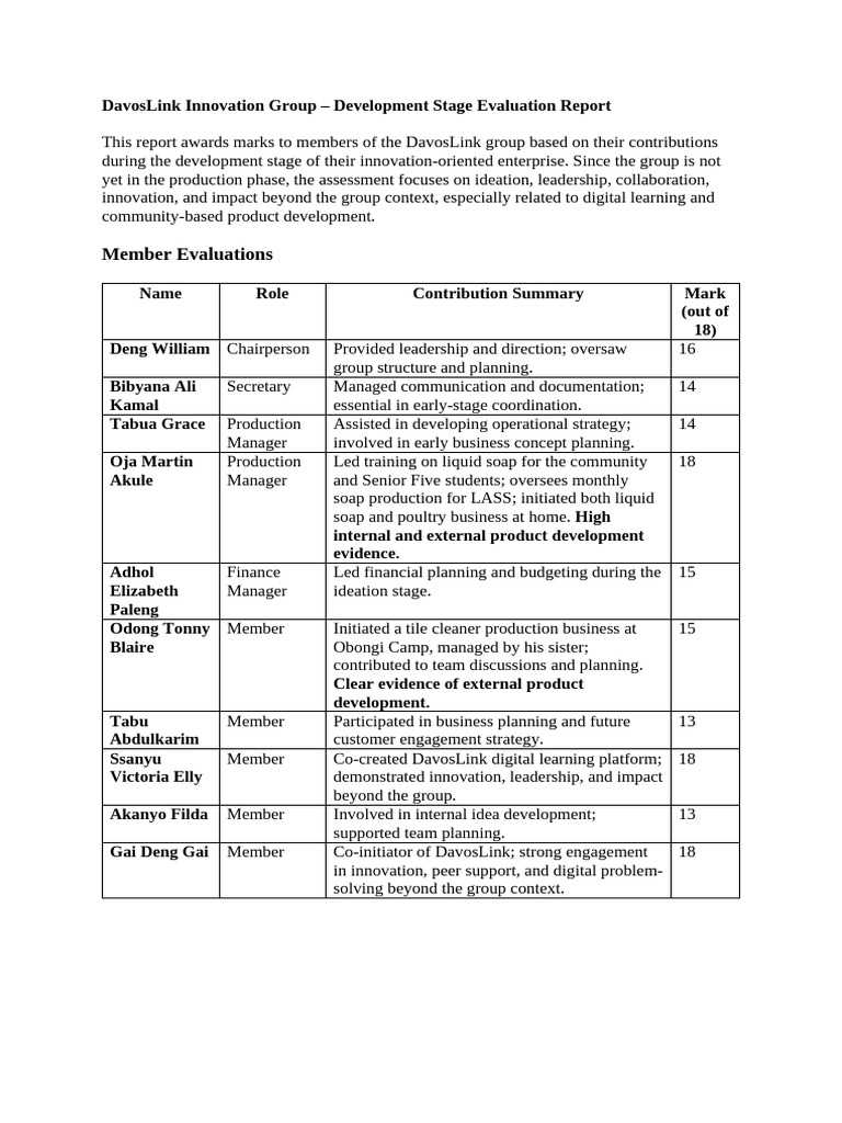 DavosLink Innovation Group | PDF | Innovation | Learning