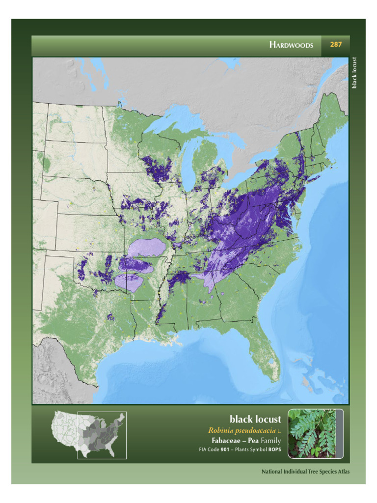 Black Locust Distribution Map | PDF