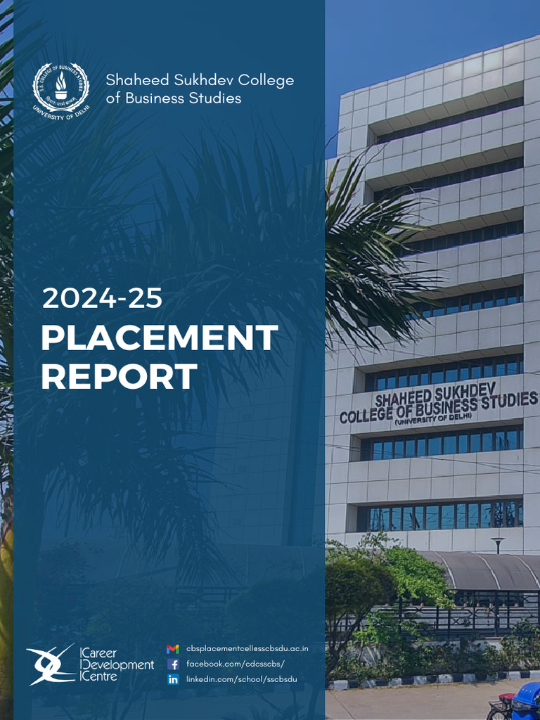 SSCBS Placement Report 2024-25 | PDF
