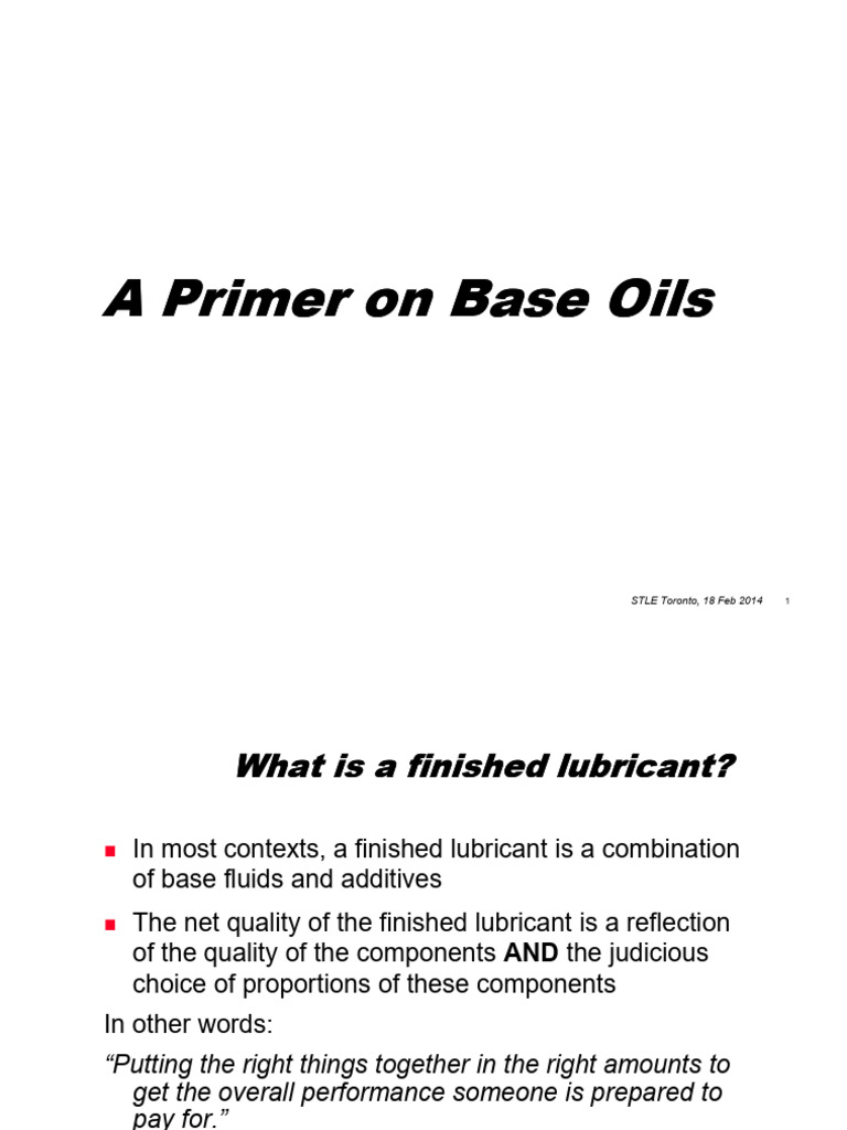 A Primer | PDF | Oil Refinery | Motor Oil