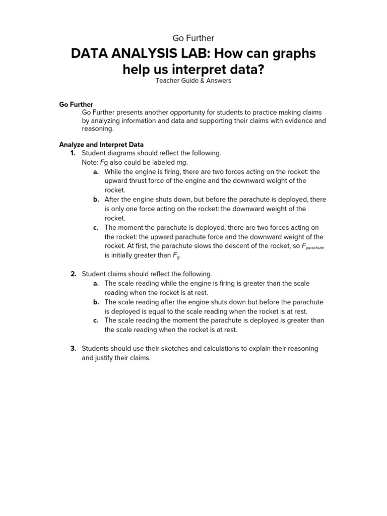 Go Further Activity Answer Key - How Does Weight Change During A Rocket ...