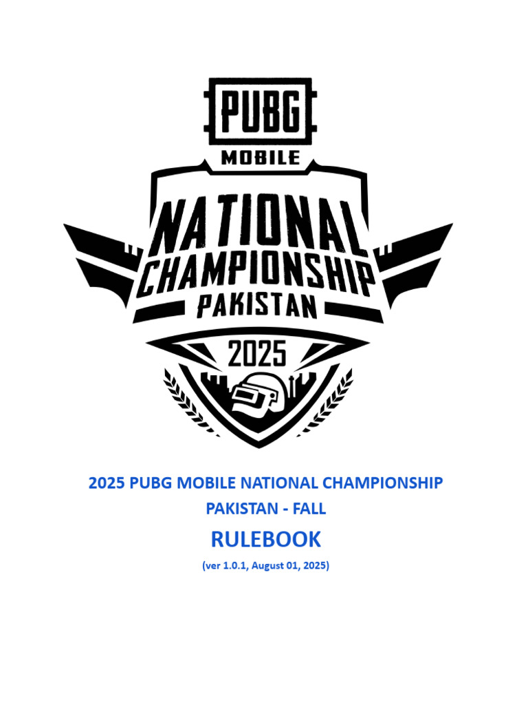 Rulebook - 2025 PUBG MOBILE National Championship (PK) - Fall | PDF | Arbitration | Jurisdiction