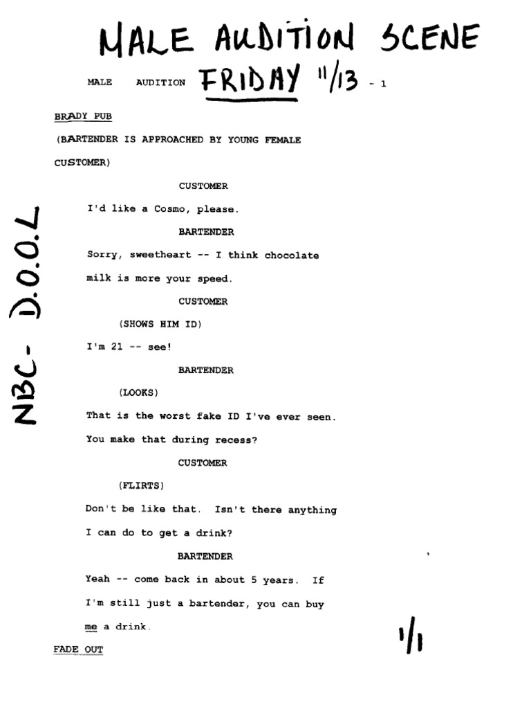 Male Sides For Acting Class | PDF