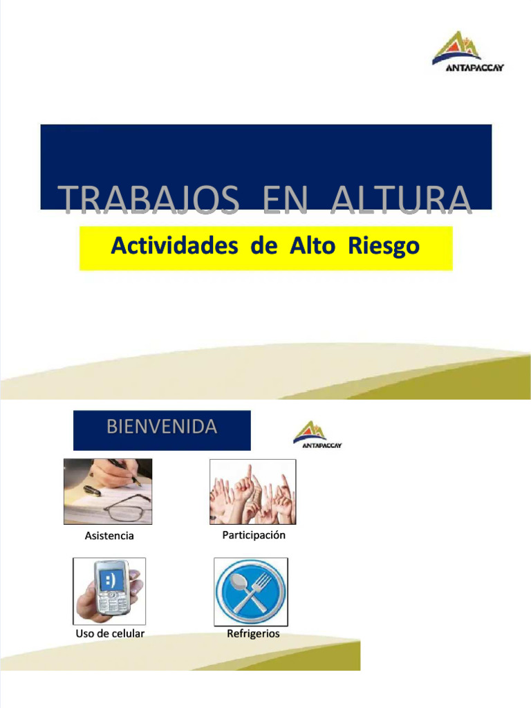 PDF Trabajos en Altura Antapaccay N 1 PPTX Compress | PDF ...