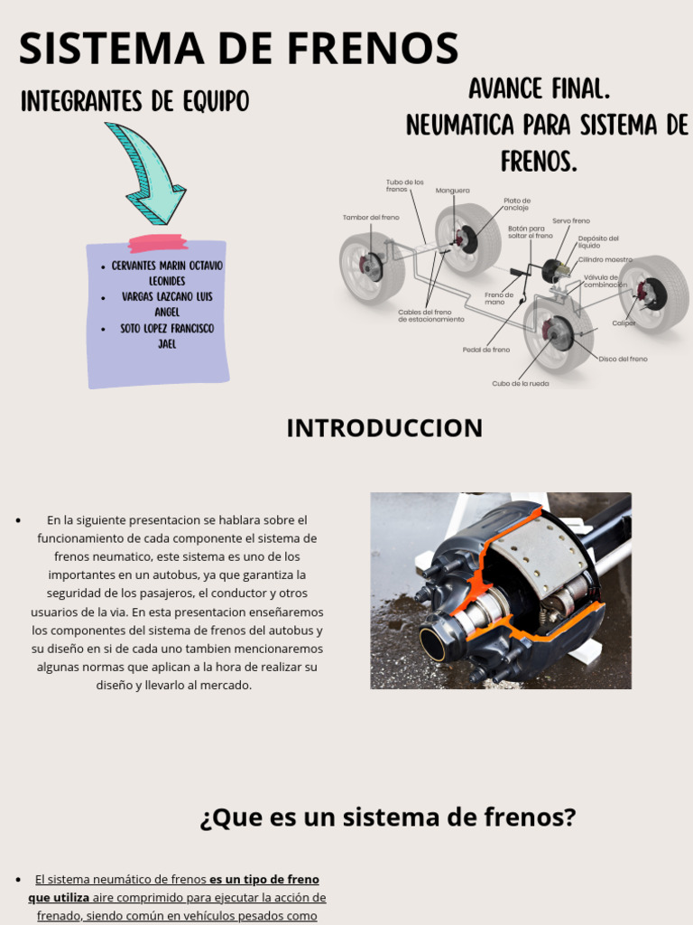 Funcionamiento del Sistema de Frenos Neumáticos | PDF | Camión | Neumático