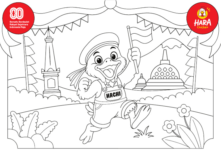Mewarnai Hachi C - Frame | PDF