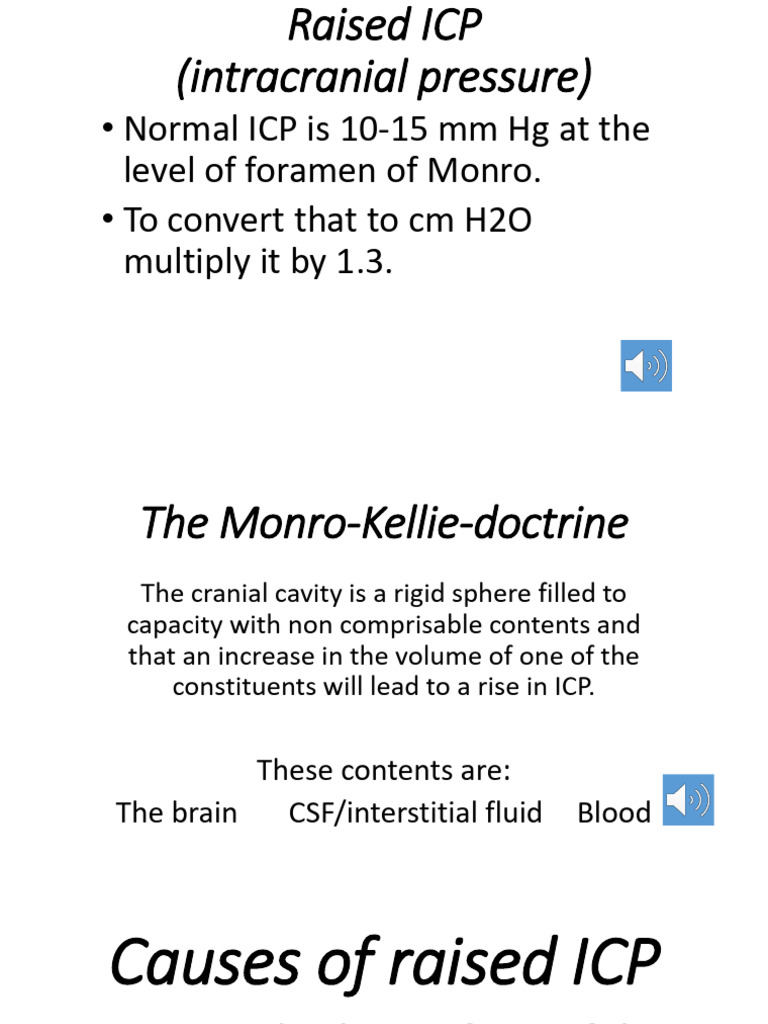 Monro-Kellie Doctrine and ICP Dynamics | PDF