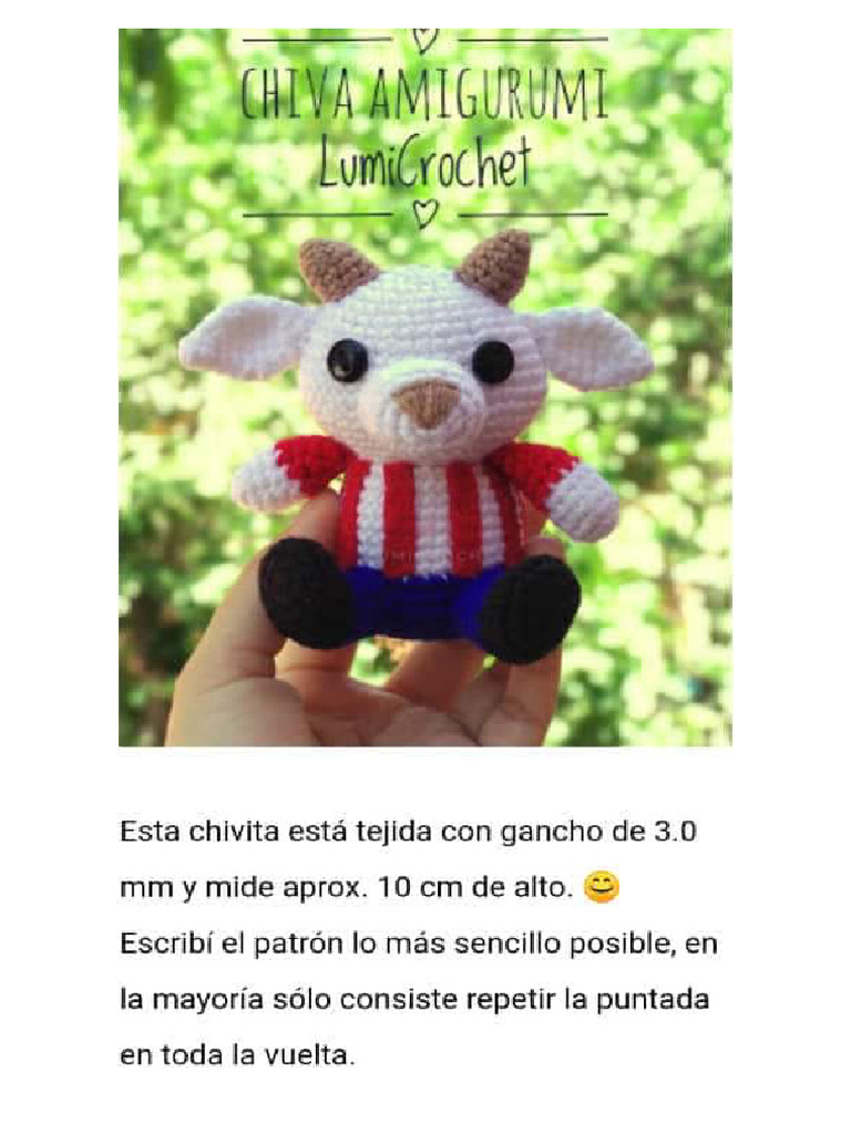 Chiva Equipo Deportivo de Lumy Crochet Español | PDF