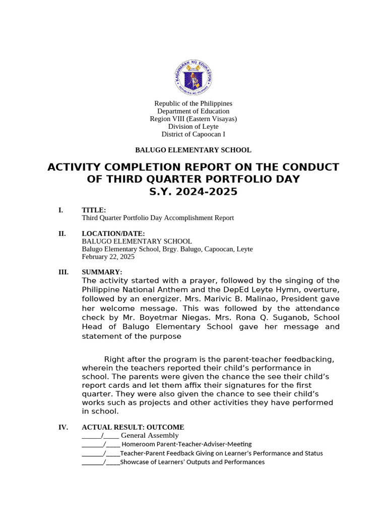 Third Quarter Portfolio Day Report 2025 | PDF